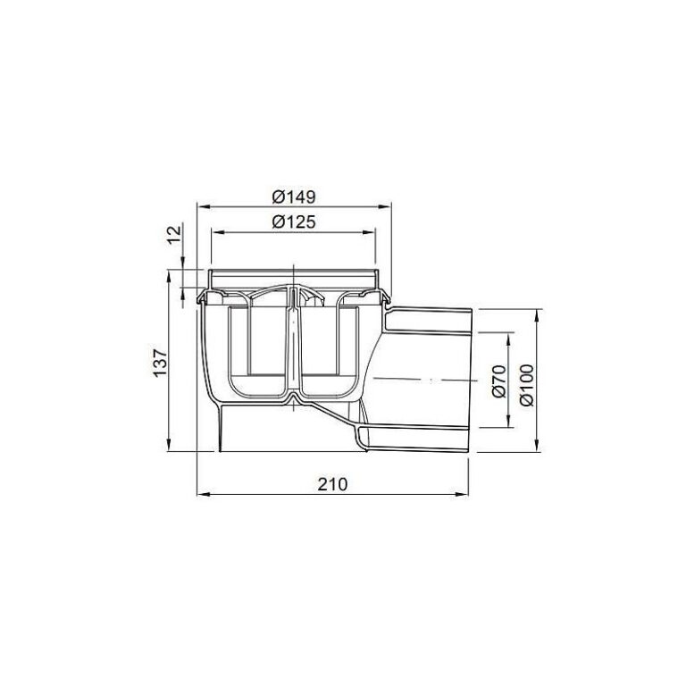 ACO EasyFlow Trap with Horizontal Outlet DN70/100 - All4Bathroom ...