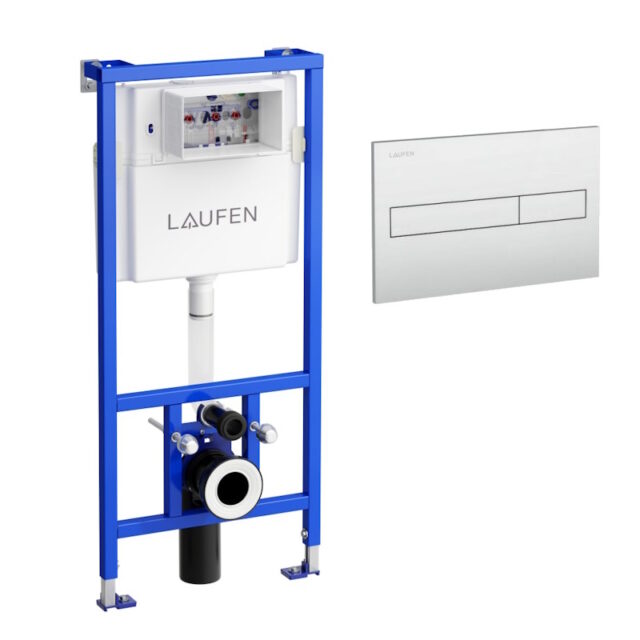 Laufen Concealed WC Frame with Chrome Dual Flush Plate - All4Bathroom ...